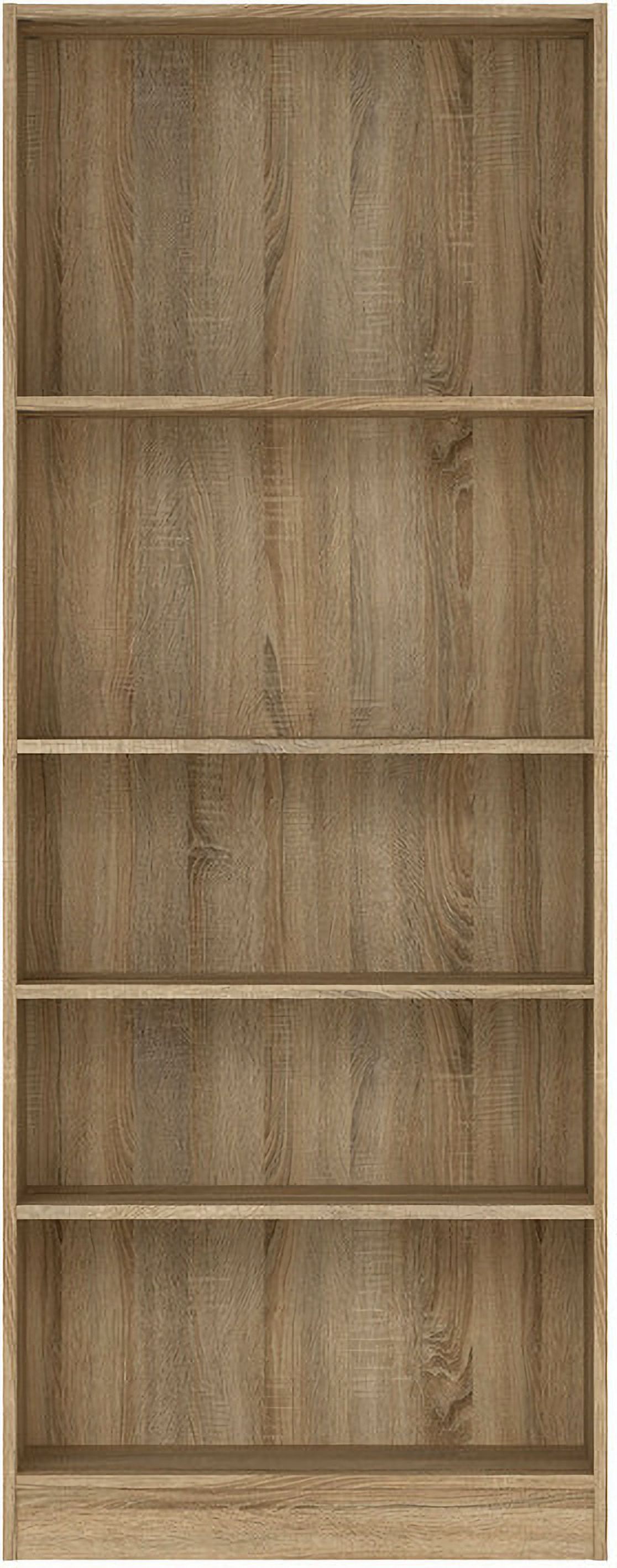 Basic Tall Wide 5 Shelf Bookcase In Oak by Tvilum | 1StopBedrooms