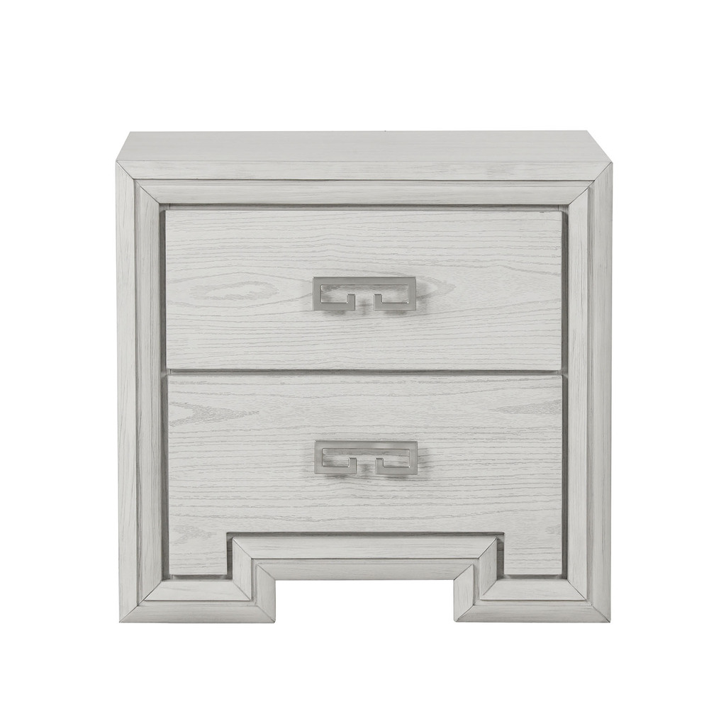 Basilone Nightstand In Rustic White by Furniture of America | 1StopBedrooms