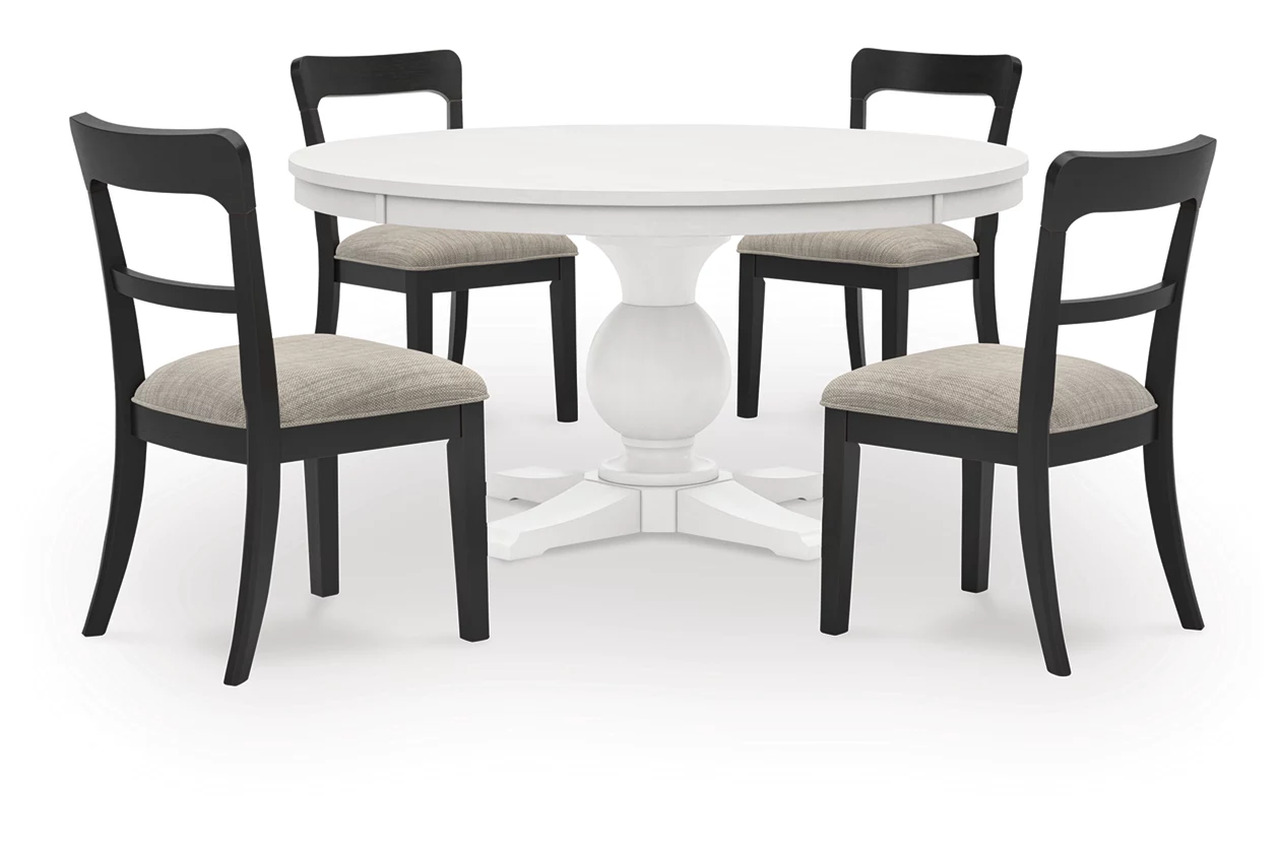 Basinger Dining Room Set In White and Brown by Ashley Furniture ...