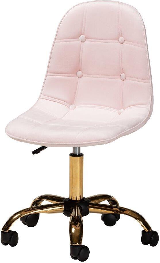 Baxton Studio Kabira Contemporary Glam And Luxe Blush Pink Velvet ...