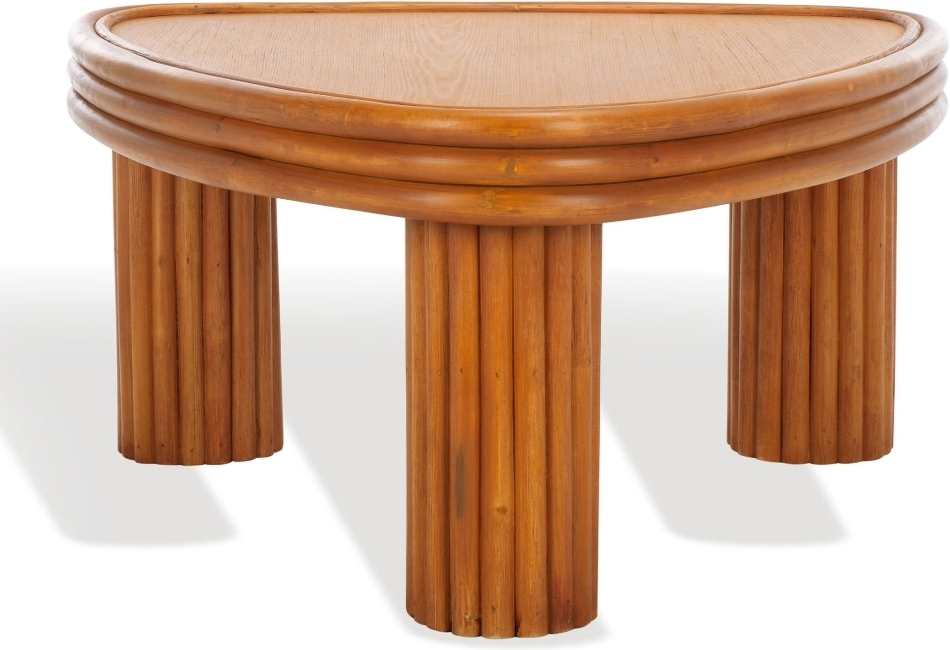 Bayard Rattan Triangle Coffee Table In Natural by Safavieh Couture ...