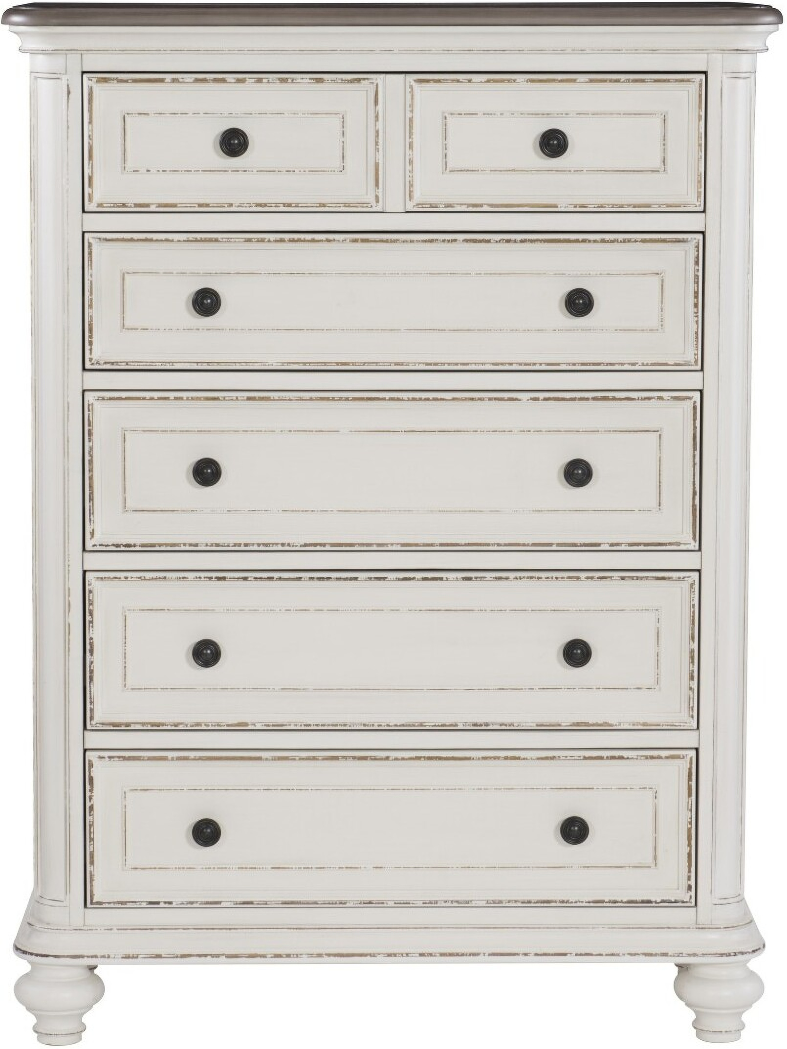 Baylesford Antique White And Brown Gray Chest by Homelegance ...
