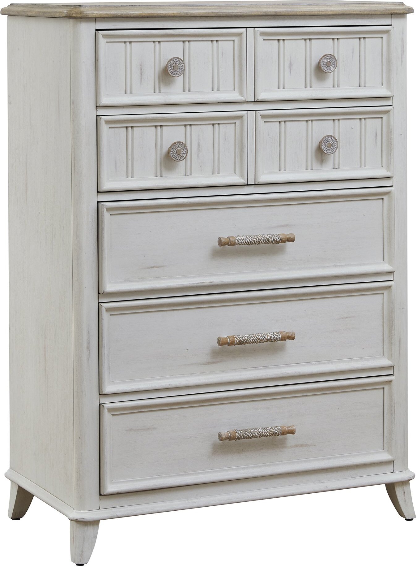 Beach Comber Chest with Sand Top In Weathered White by American ...