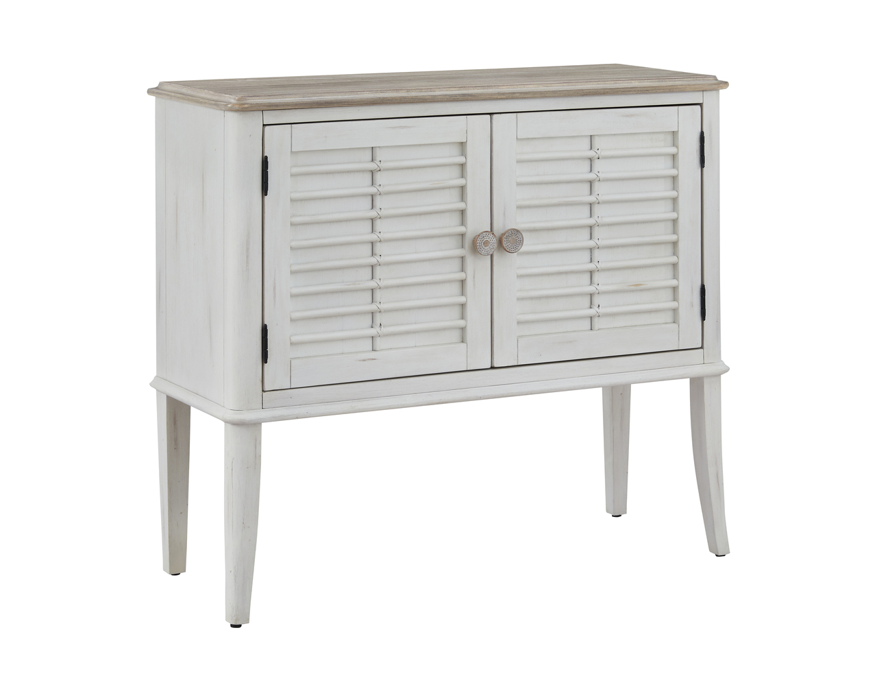 Beach Comber Server In Weathered White by American Woodcrafters ...