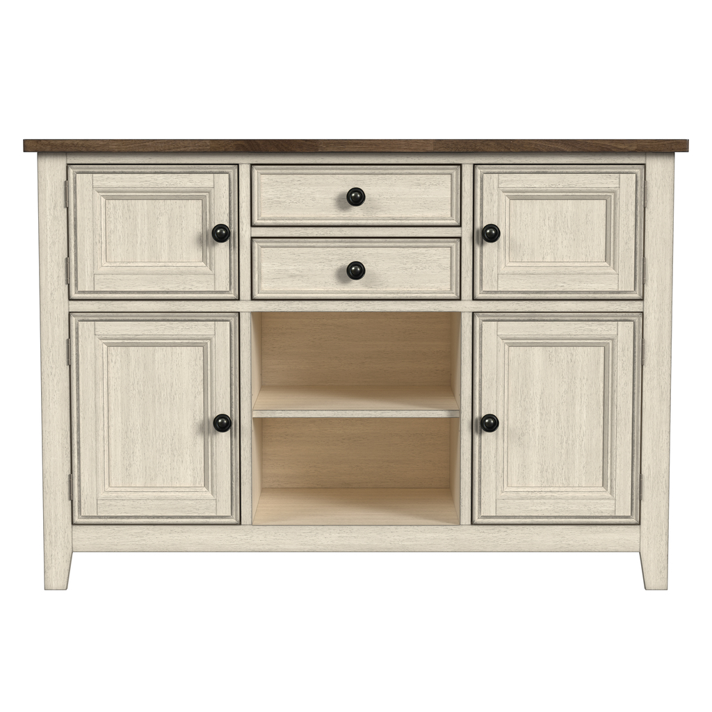 Beacon Server In Smoky White And Peppercorn by A-America | 1StopBedrooms