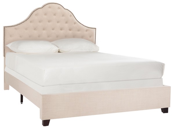 Beckham Queen Bed in Beige by Safavieh | 1StopBedrooms