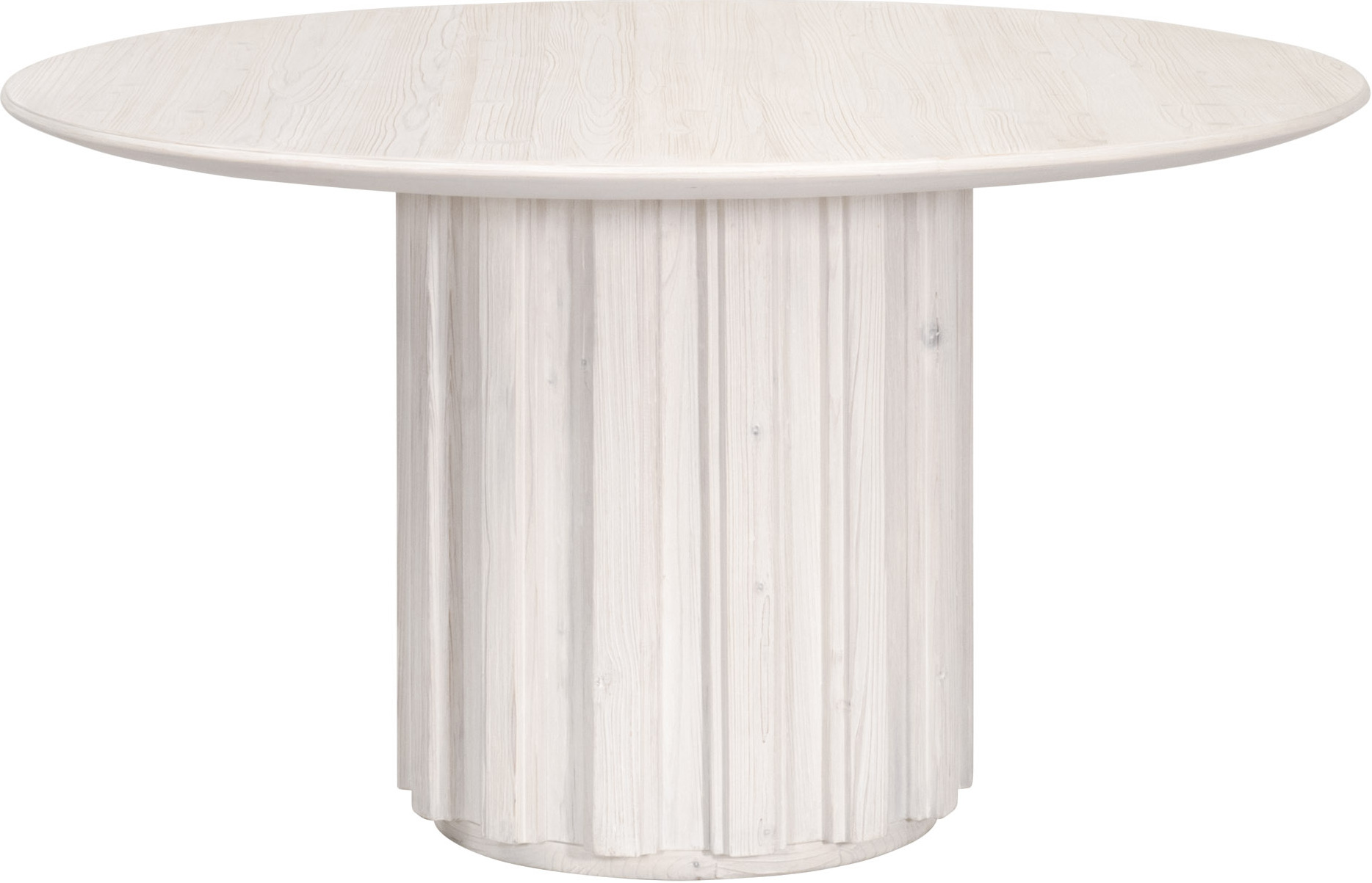 Bella Antique Roma 54 Inch Round Dining Table In White Wash Pine by Essentials For Living ...