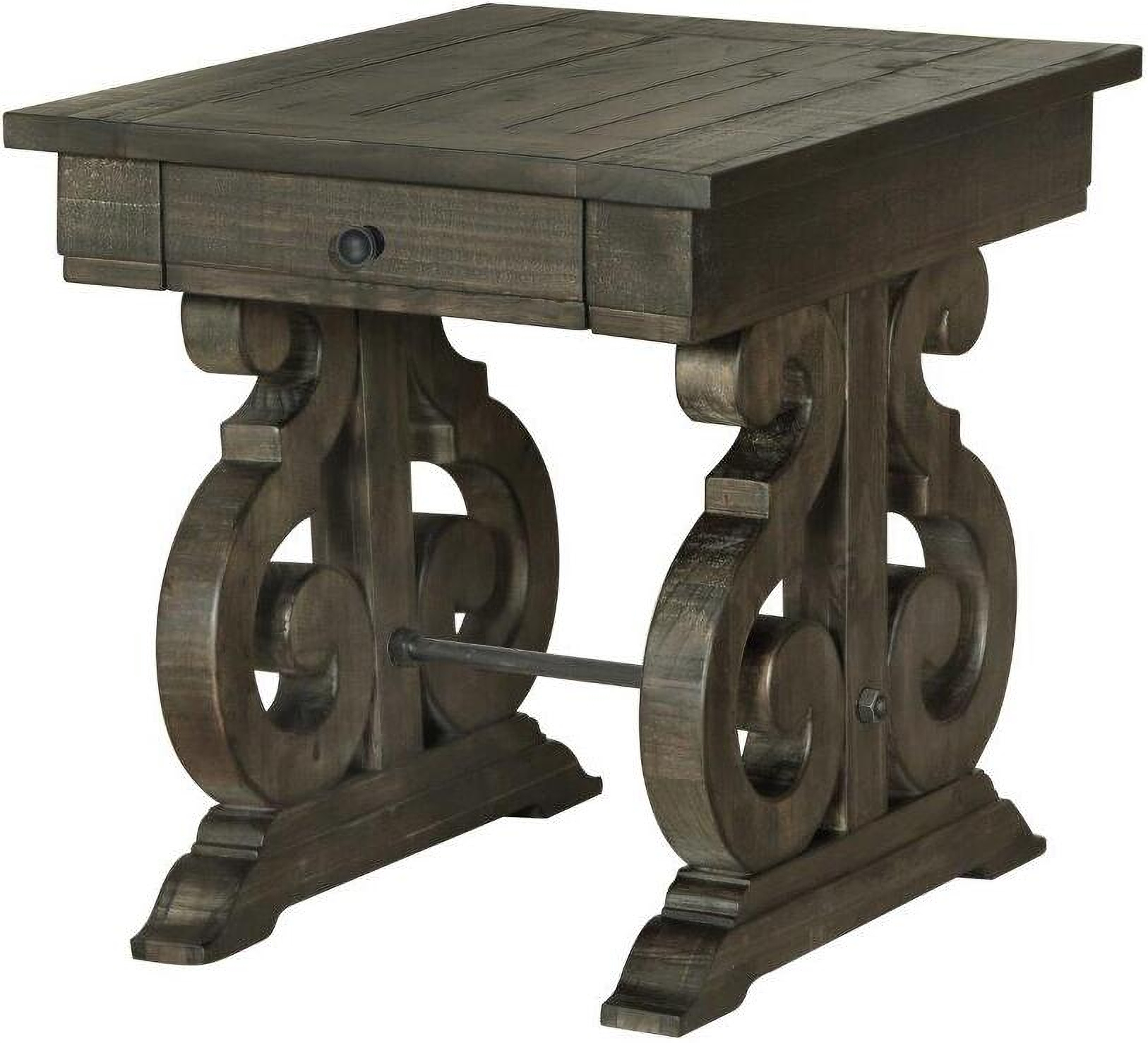 Bellamy Deep Weathered Pine Rectangular End Table by Magnussen ... Bellamy Deep Weathered Pine Rectangular End Table by Magnussen ...