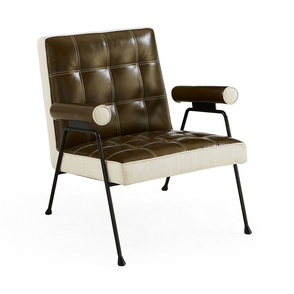 Belmondo Lounge Chair In Olive and Oatmeal by Jonathan Adler ...