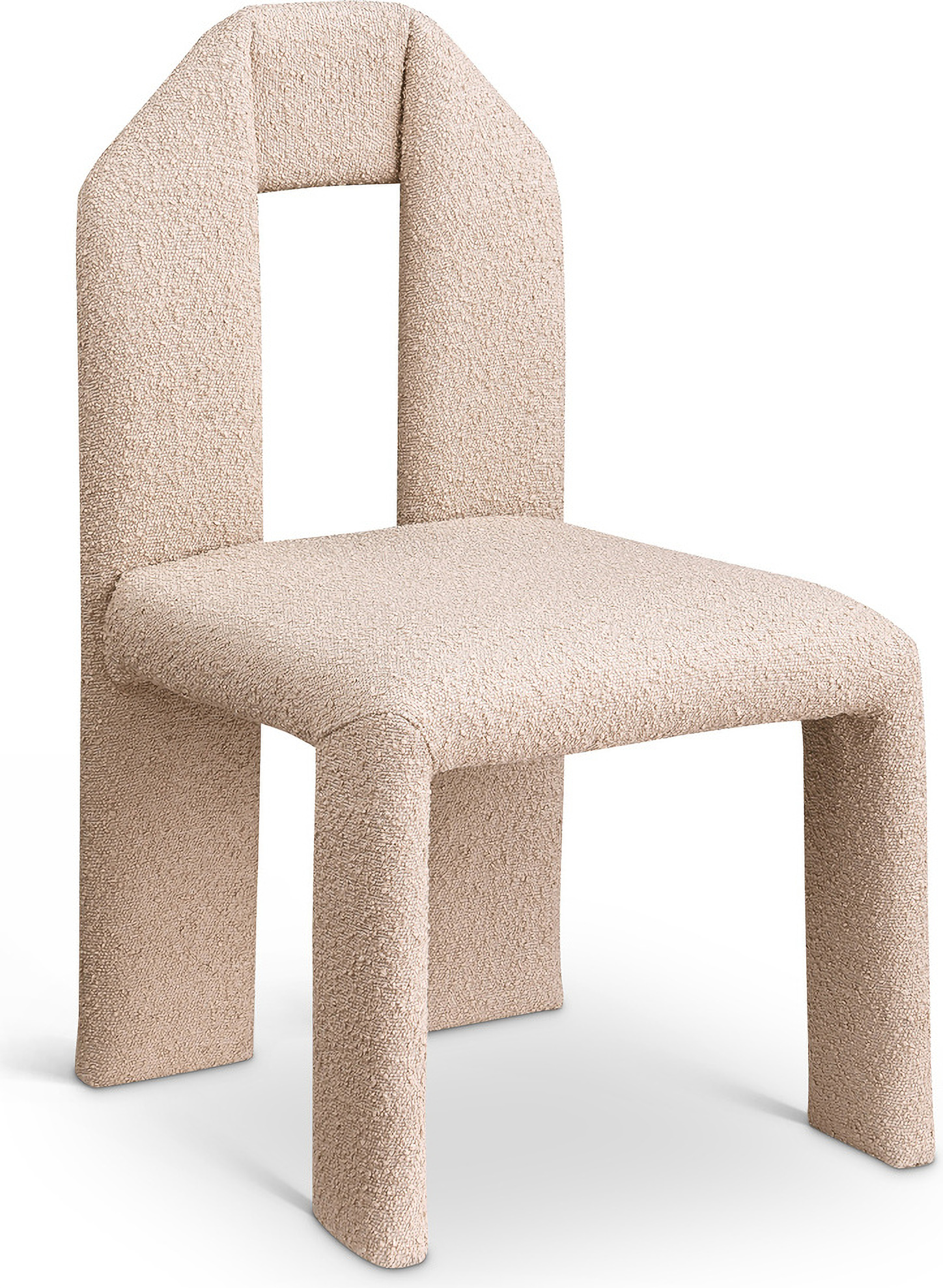 Bennett Boucle Fabric Dining Chair Set of 2 In Beige by Meridian ...