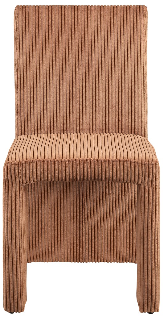 Benson Microsuede Corduroy Fabric Dining Chair Set of 2 In Saddle by ...