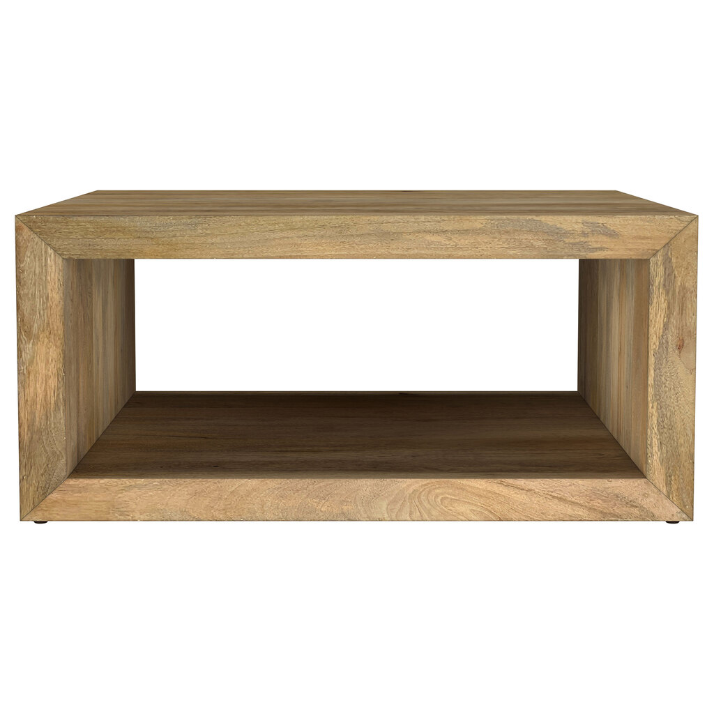 Benton Square Solid Mango Wood Coffee Table In Natural by Coaster ...