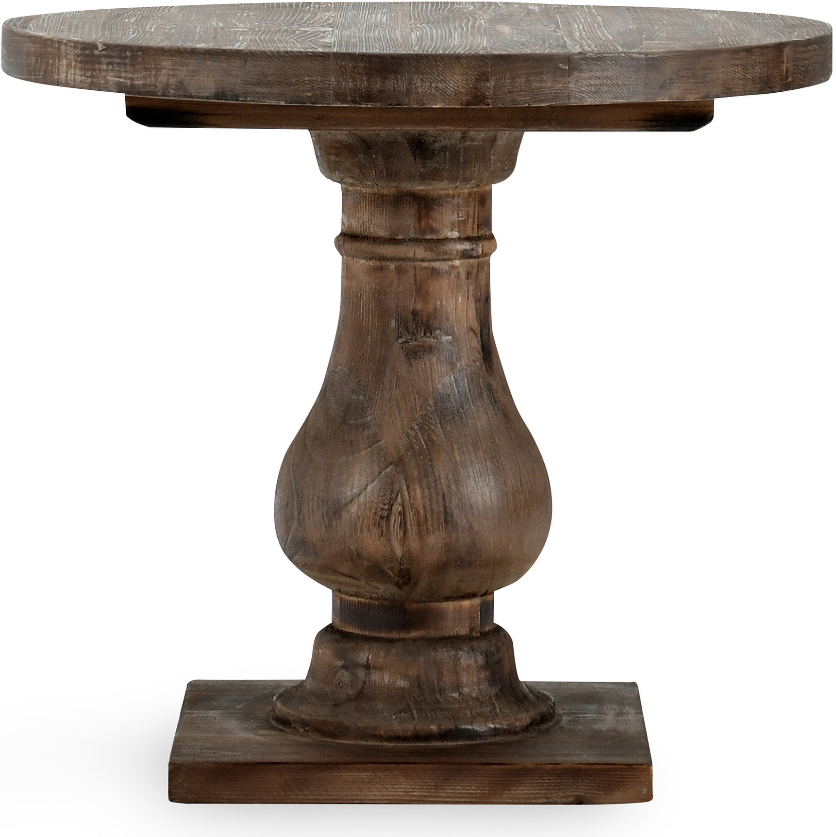 Biltmore Round End Table In Aged Brown by Classic Home | 1StopBedrooms