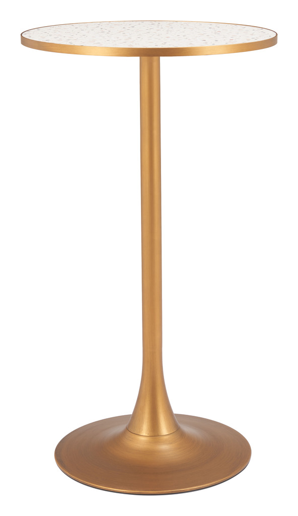 Bite Bar Table In Beige and Gold by Zuo Modern | 1StopBedrooms