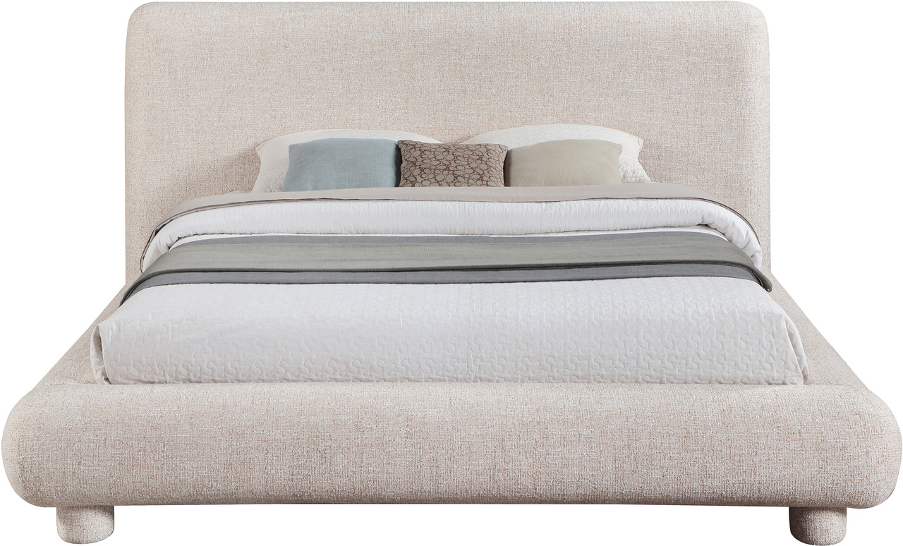 Blair Fabric Upholstered Queen Bed In Beige by Meridian | 1StopBedrooms