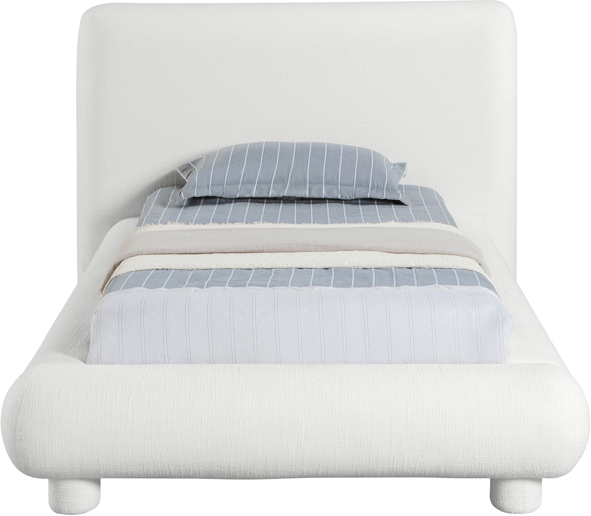 Blair Fabric Upholstered Twin Bed In Cream by Meridian | 1StopBedrooms