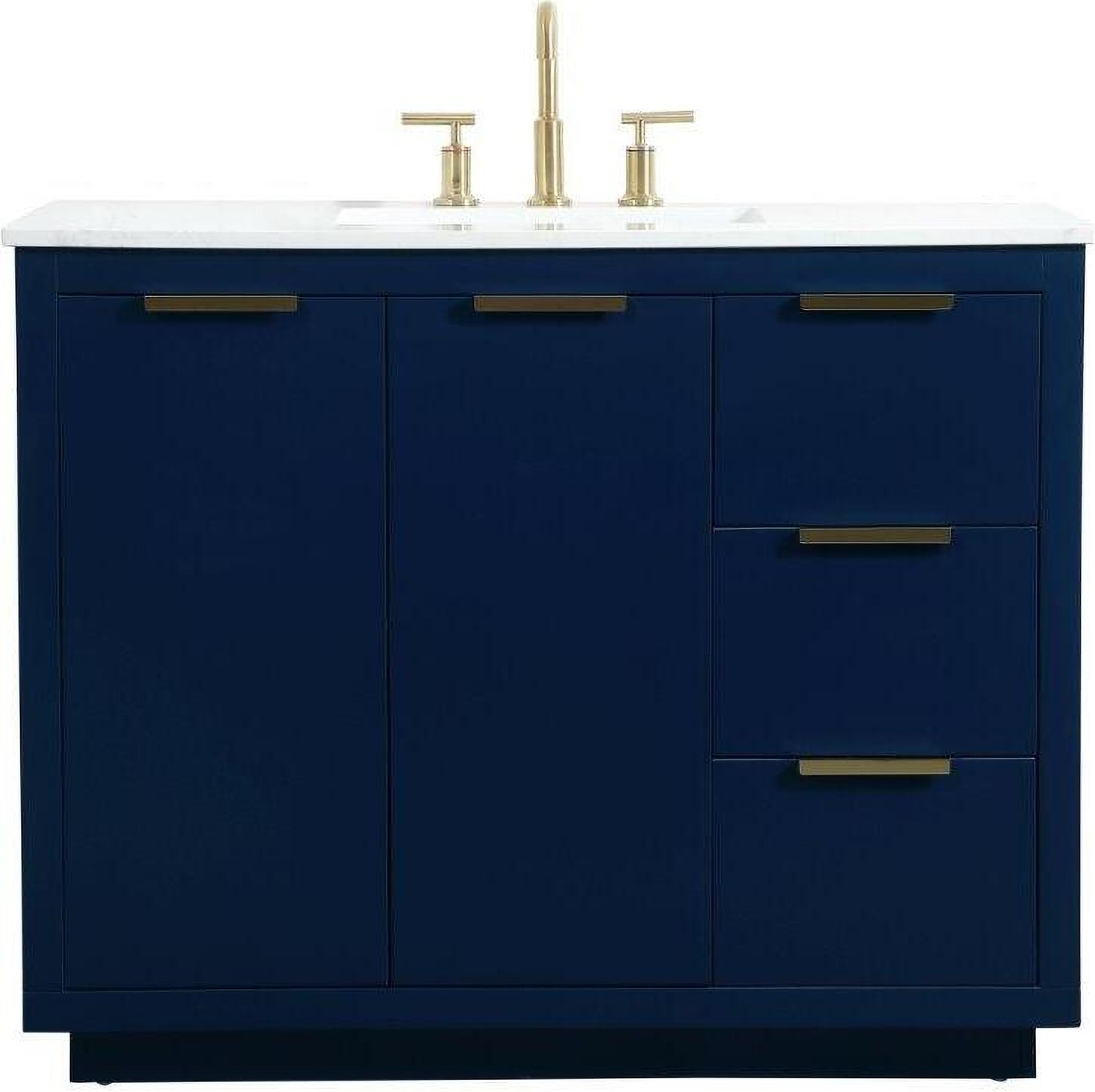 Blake 42 Inch Single Bathroom Vanity In Blue by Elegant Lighting ...