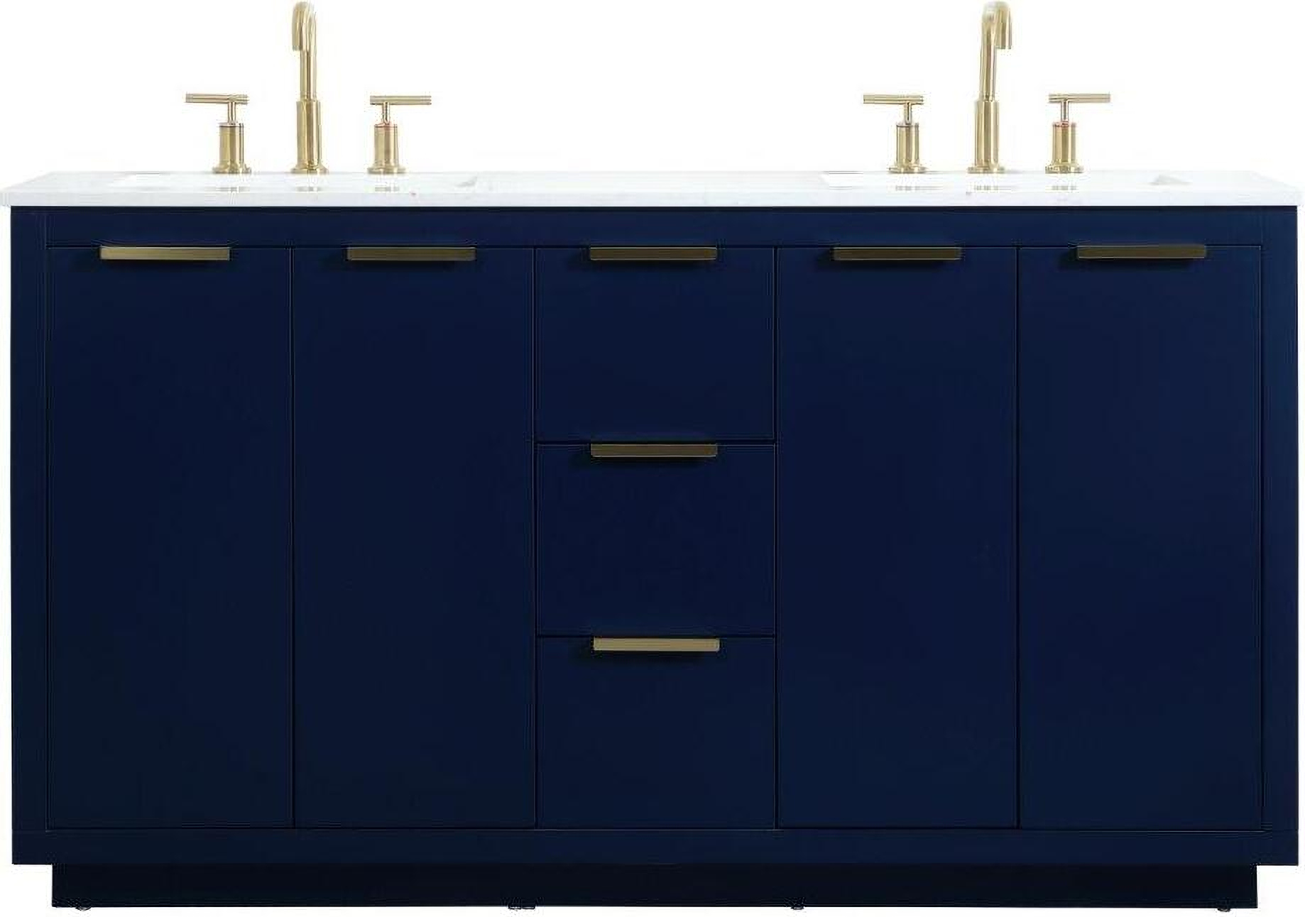 Blake 60 Inch Double Bathroom Vanity In Blue by Elegant Lighting ...
