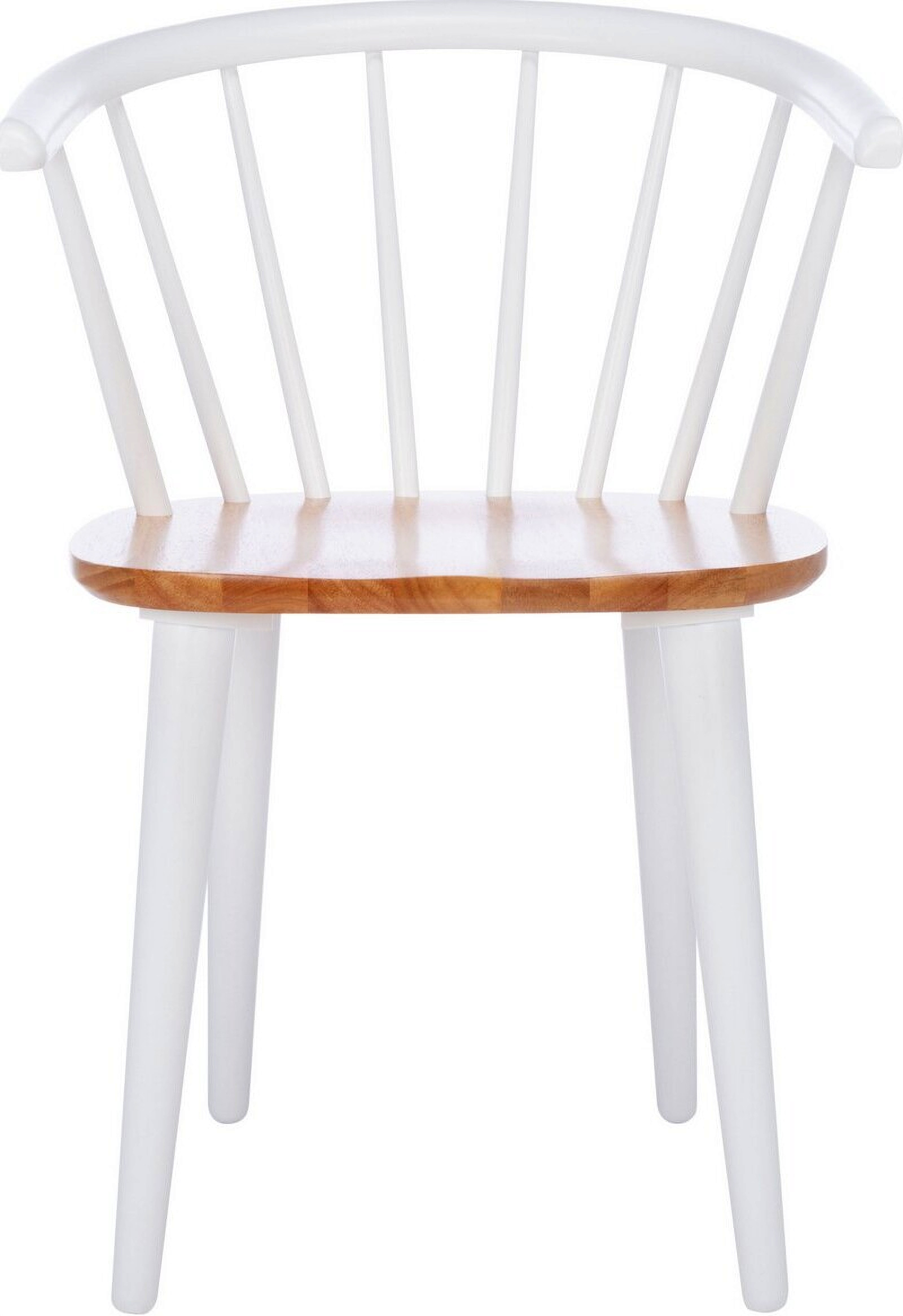 Blanchard 18 Inch Curved Spindle Side Chair in Natural and White Set of ...