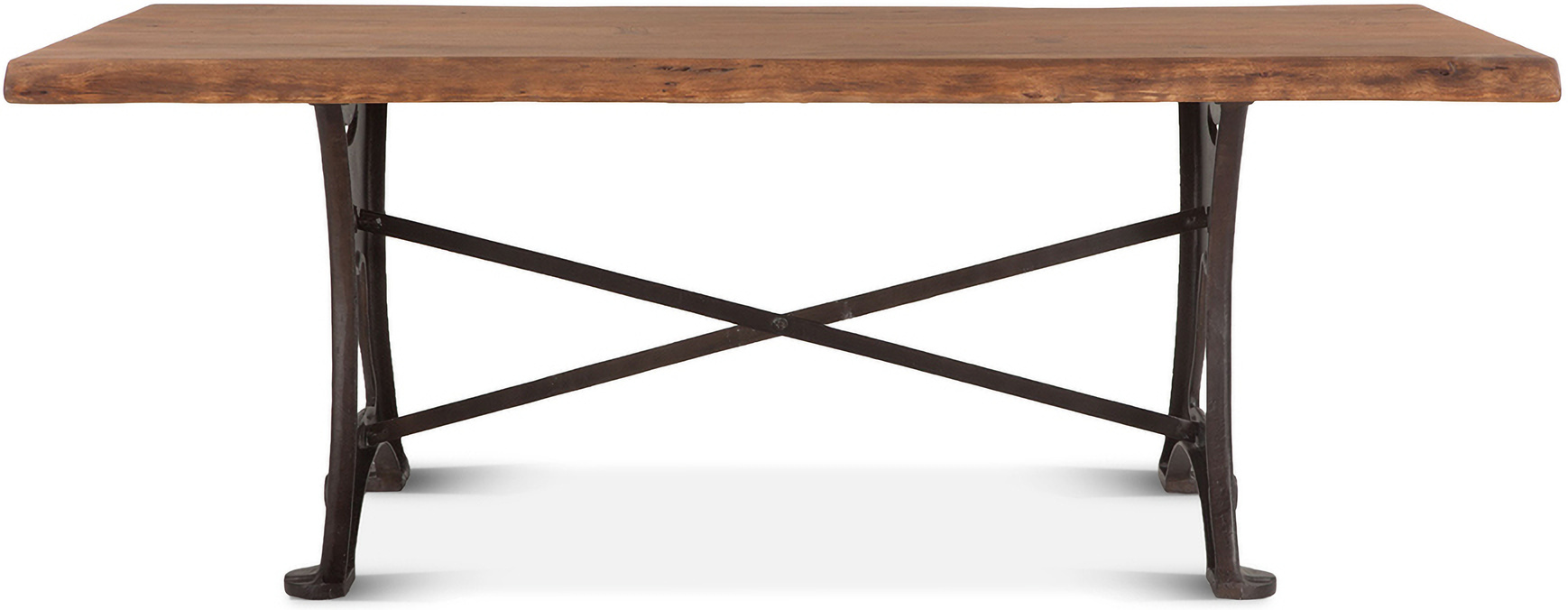 Blayne 94 Inch Dining Table In Live Edge Acacia with Walnut by Home ...