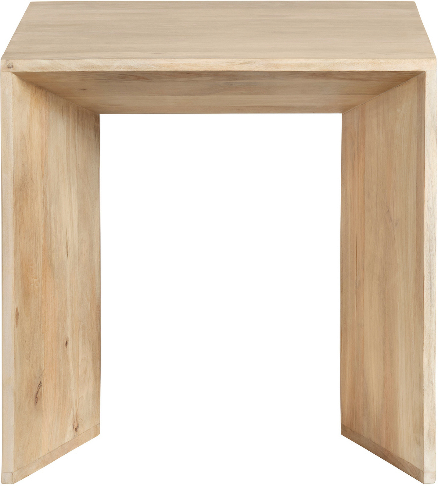 Bleached Solid Wood Square Accent/End Table In Brown by Crestview ...