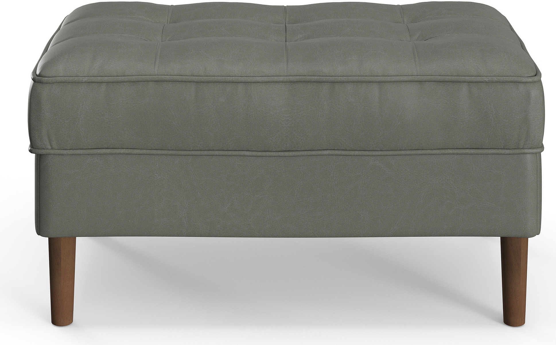 Bloomfield Vegan Leather Rectangular Ottoman In Slate by Aeon ...