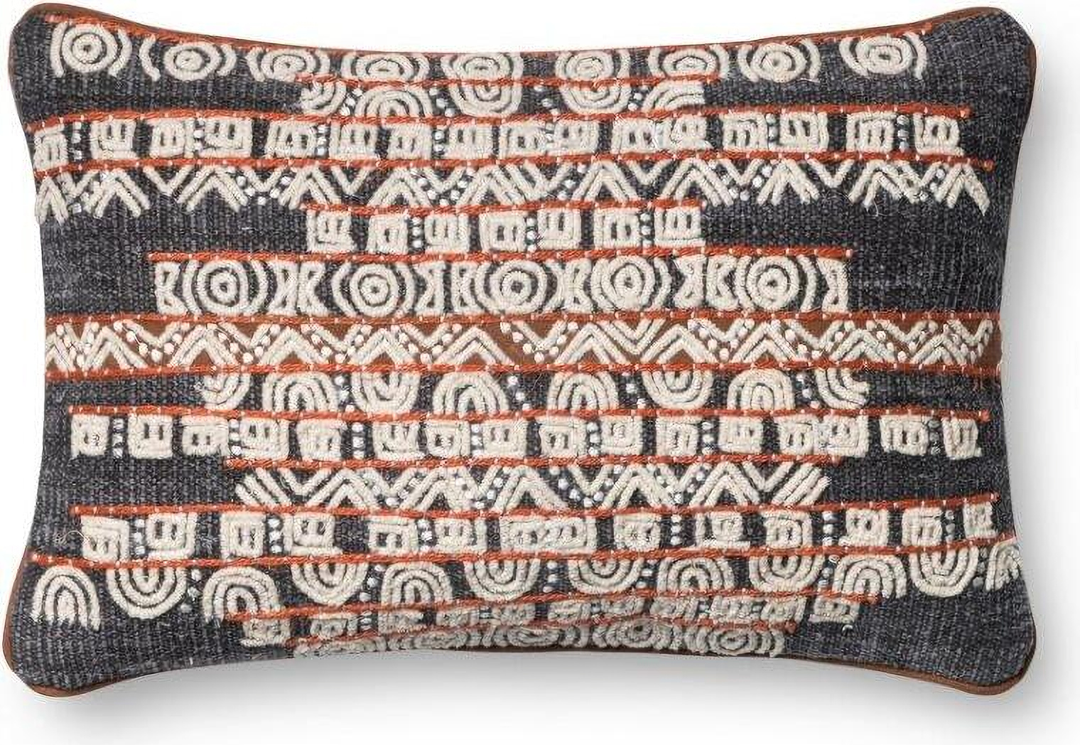 Loloi P0378 Blue and Rust 13" x 21" Cover Only Pillow by Loloi Rugs ...