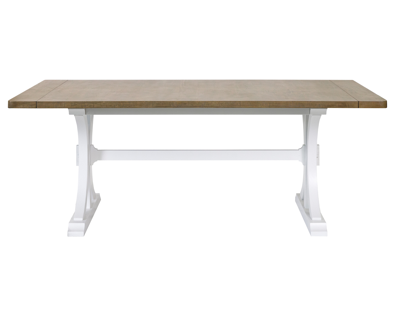 Bluff Point Wood Rectangular Trestle Base Kitchen Dining Table In Brown by Martin Furniture ...