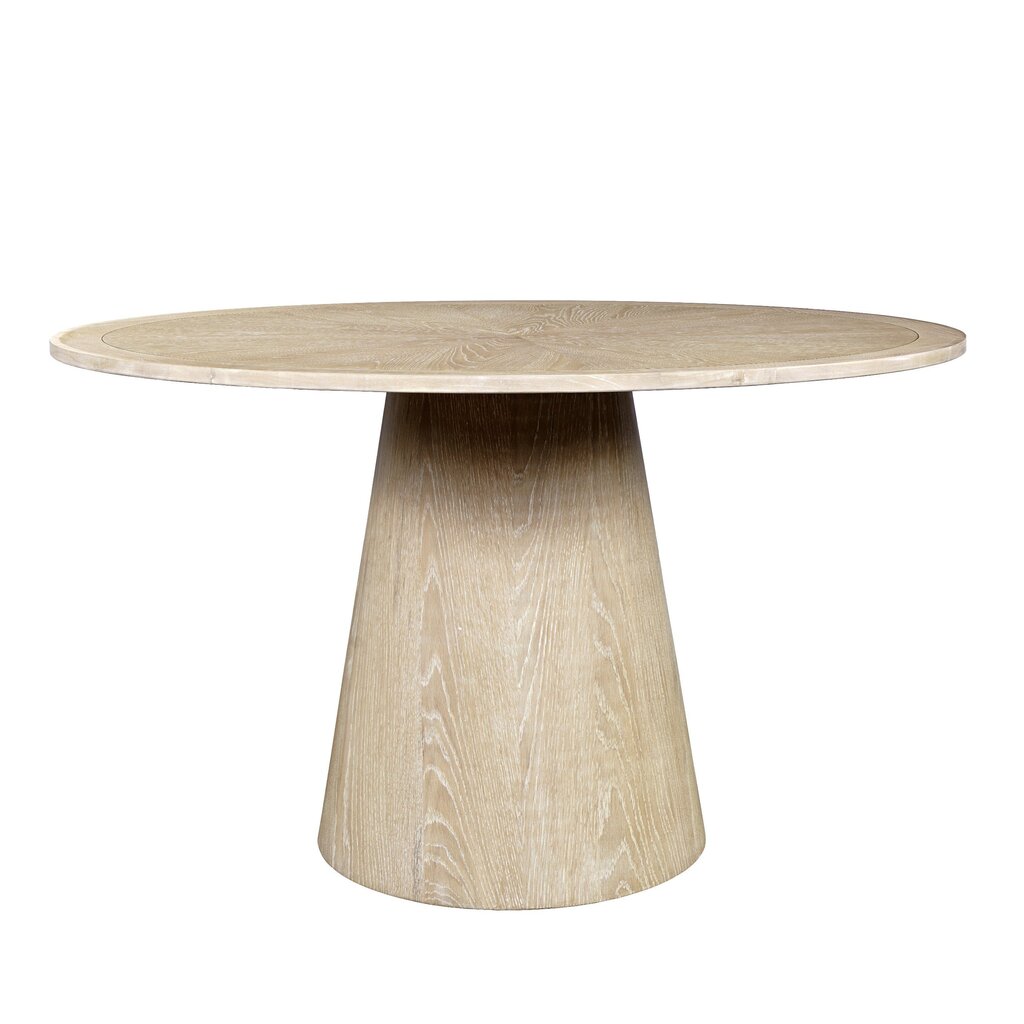 Bonn 50 Inch Round Pedestal Dining Table In Linen by Jofran | 1StopBedrooms