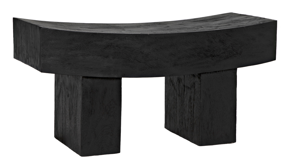 Bow Bench In Burnt Black by Noir | 1StopBedrooms