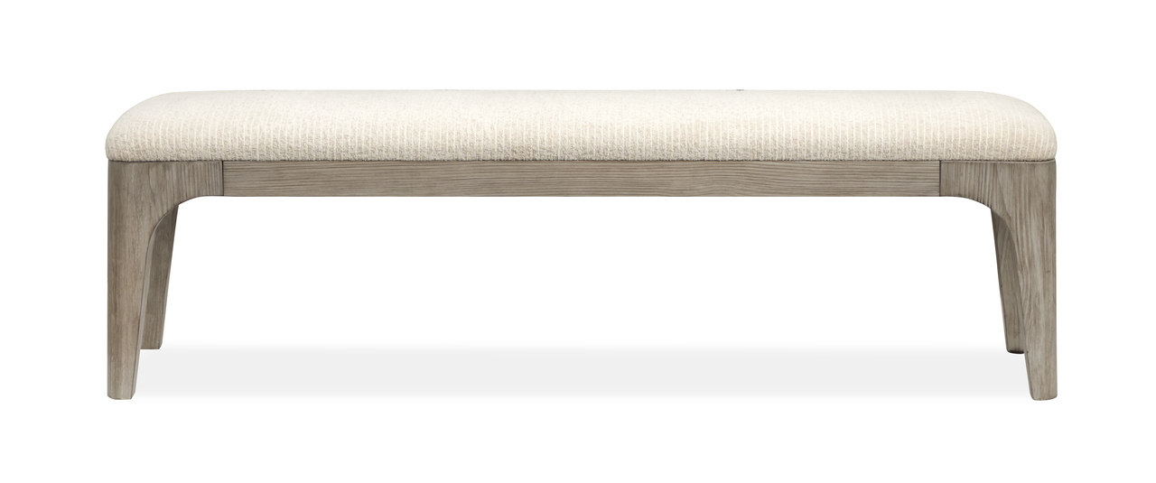 Braelyn Long Bench In Dorian Grey by Magnussen | 1StopBedrooms