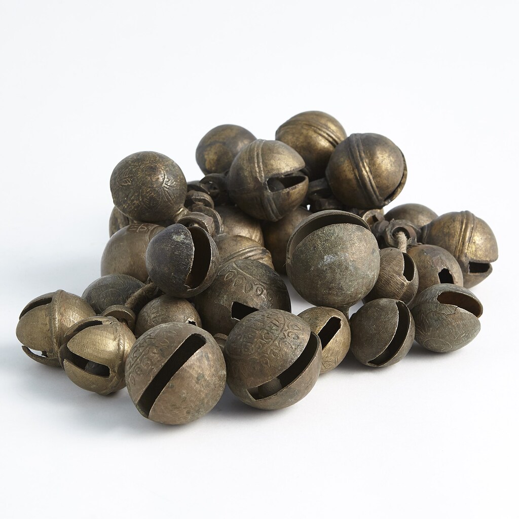 Brass 30 Inch Large Bell Cluster In White by Global Views | 1StopBedrooms