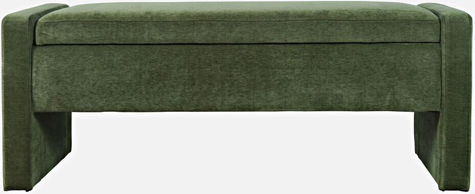 Braun 48 Inch Upholstered Bedroom Hallway Storage Bench In Forest by ...