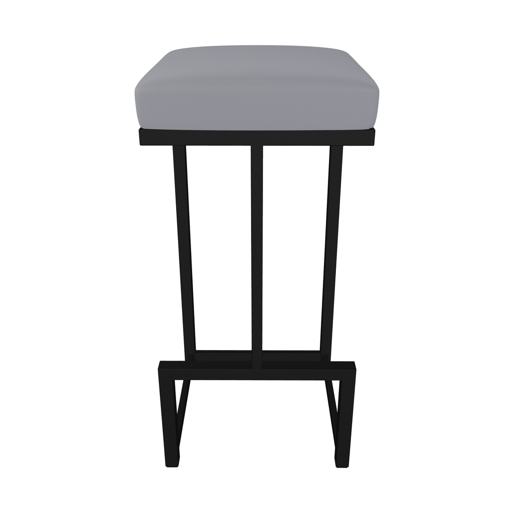 Brenda 26 Inch Counter Height Backless Stool In Sable Onyx and Charcoal ...