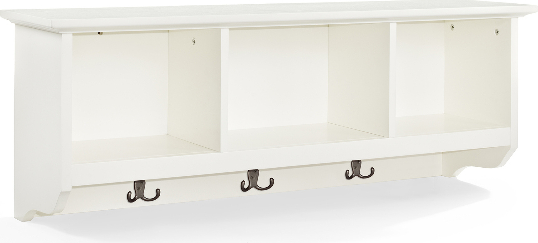 Brennan Entryway Storage Shelf In White by Crosley Brands | 1StopBedrooms