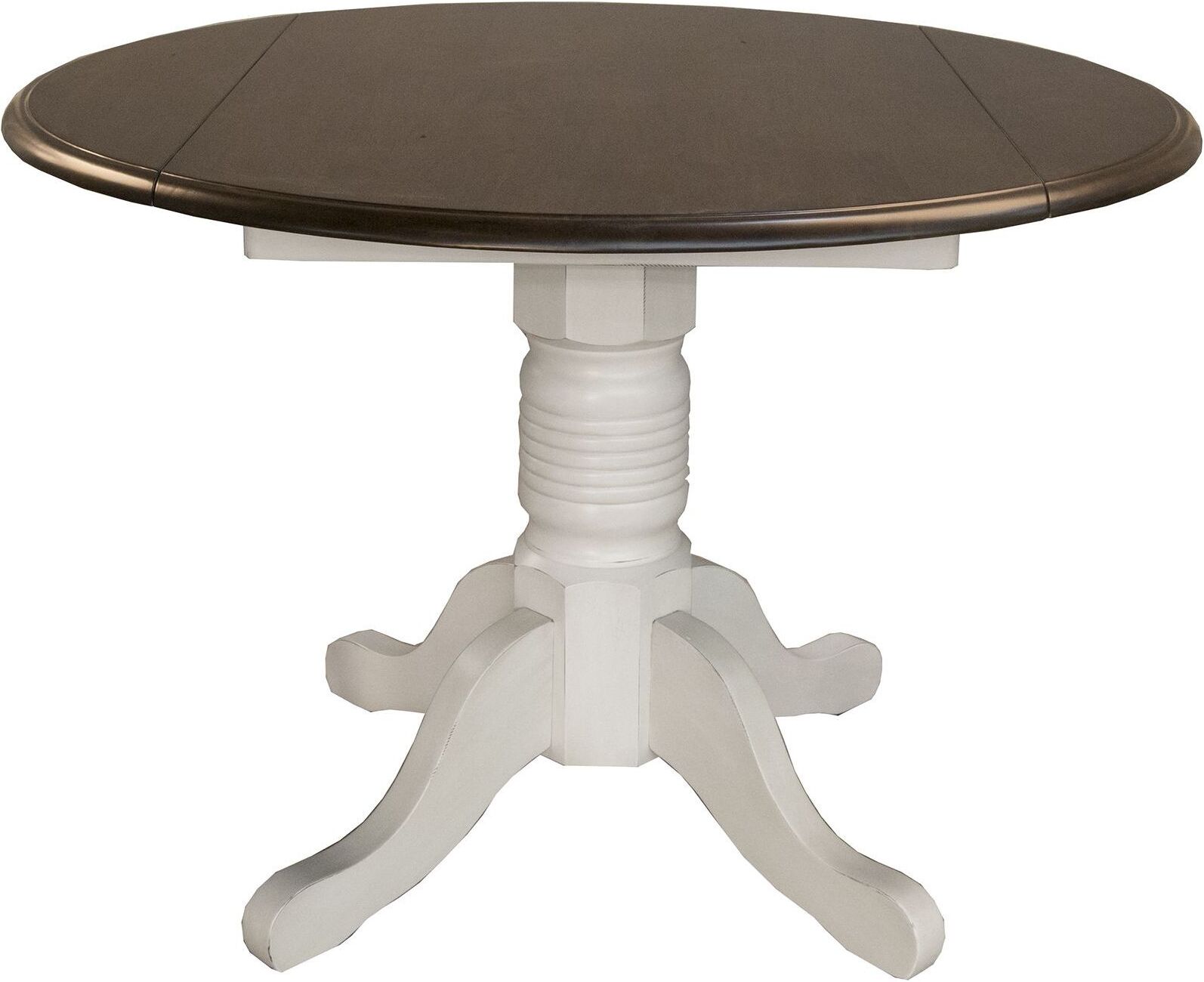 British Isles Chalk Cocoa Bean 42" Extendable Round Dining Table by A ...