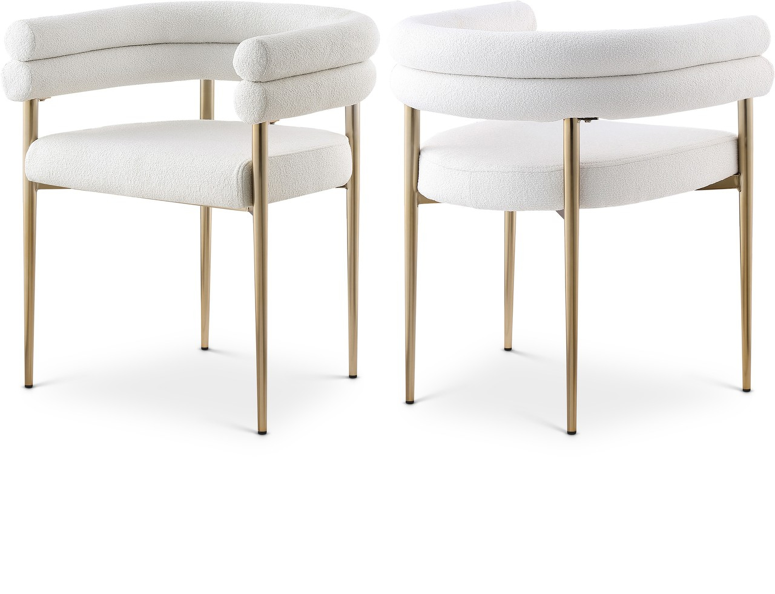 Brielle Fabric Dining Chair Set of 2 In Cream by Meridian | 1StopBedrooms