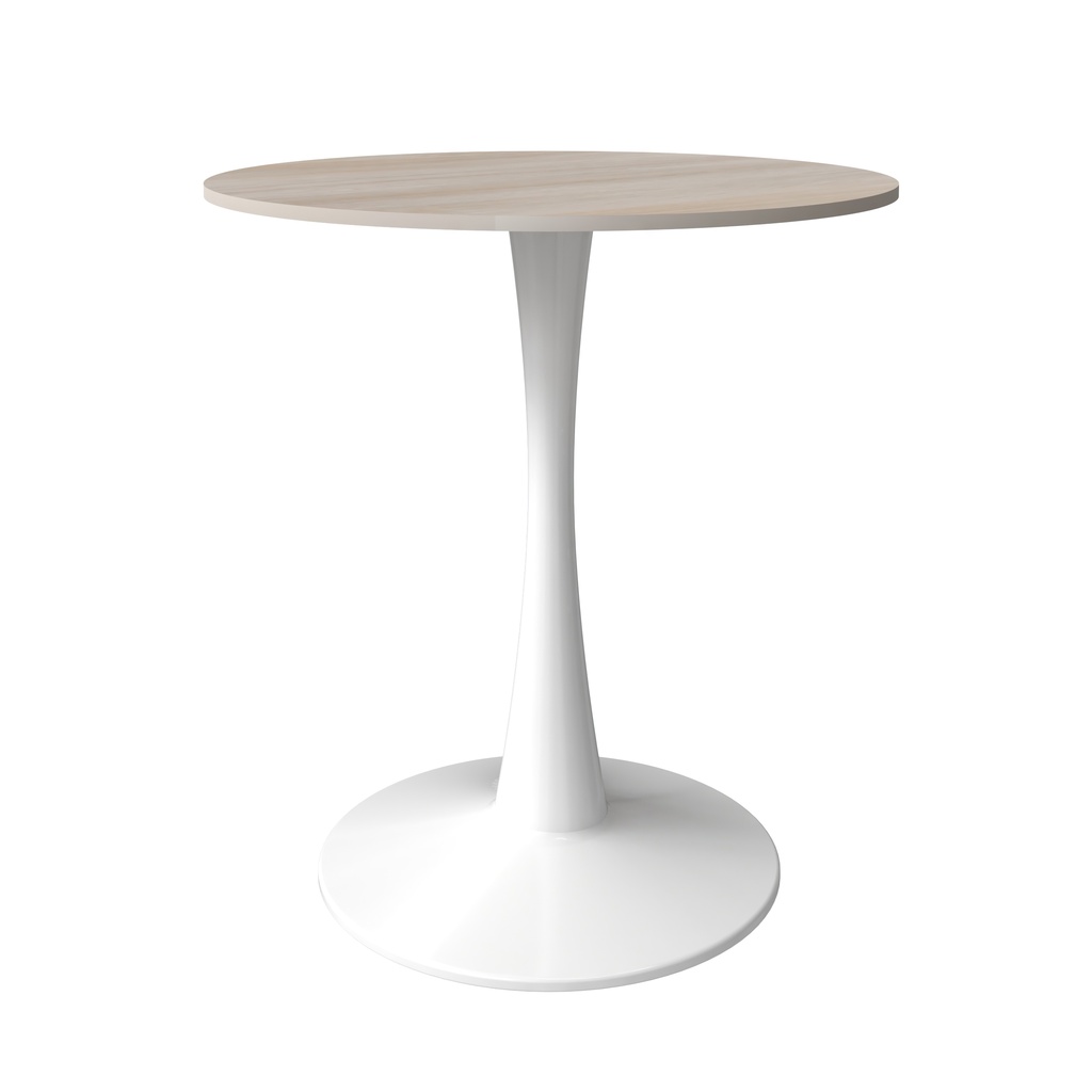 Bristol 24 Inch Round Dining Table with MDF Top In White by LeisureMod ...