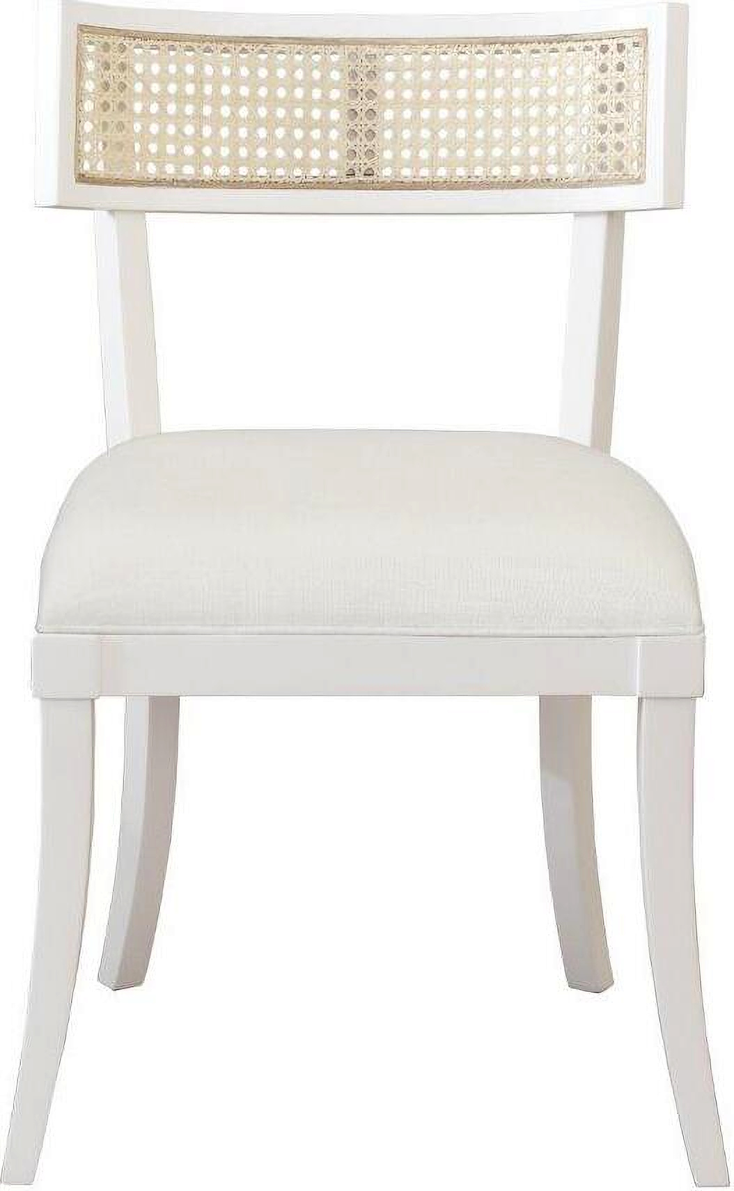 Britta Matte White Linen Dining Chair by Worlds Away | 1StopBedrooms