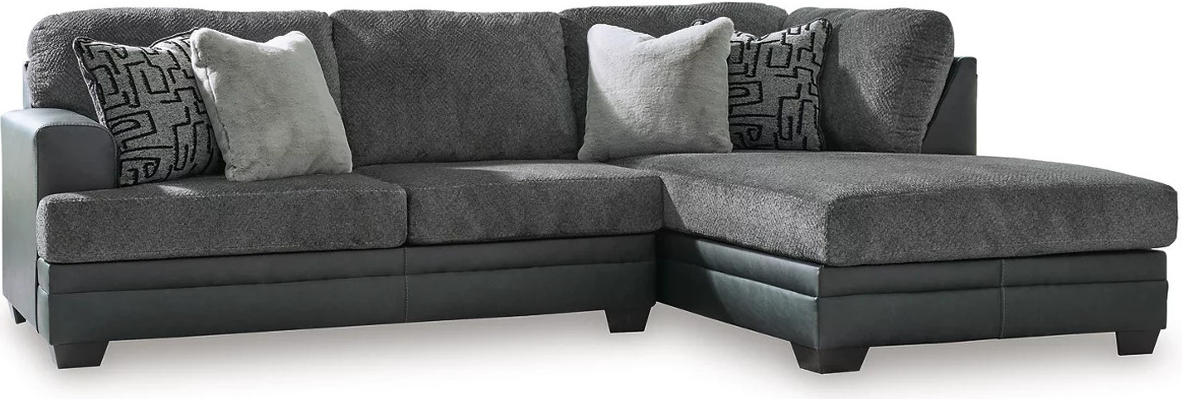 Brixley Pier 2-Piece Sectional With RAF Chaise In Graphite by Ashley ...