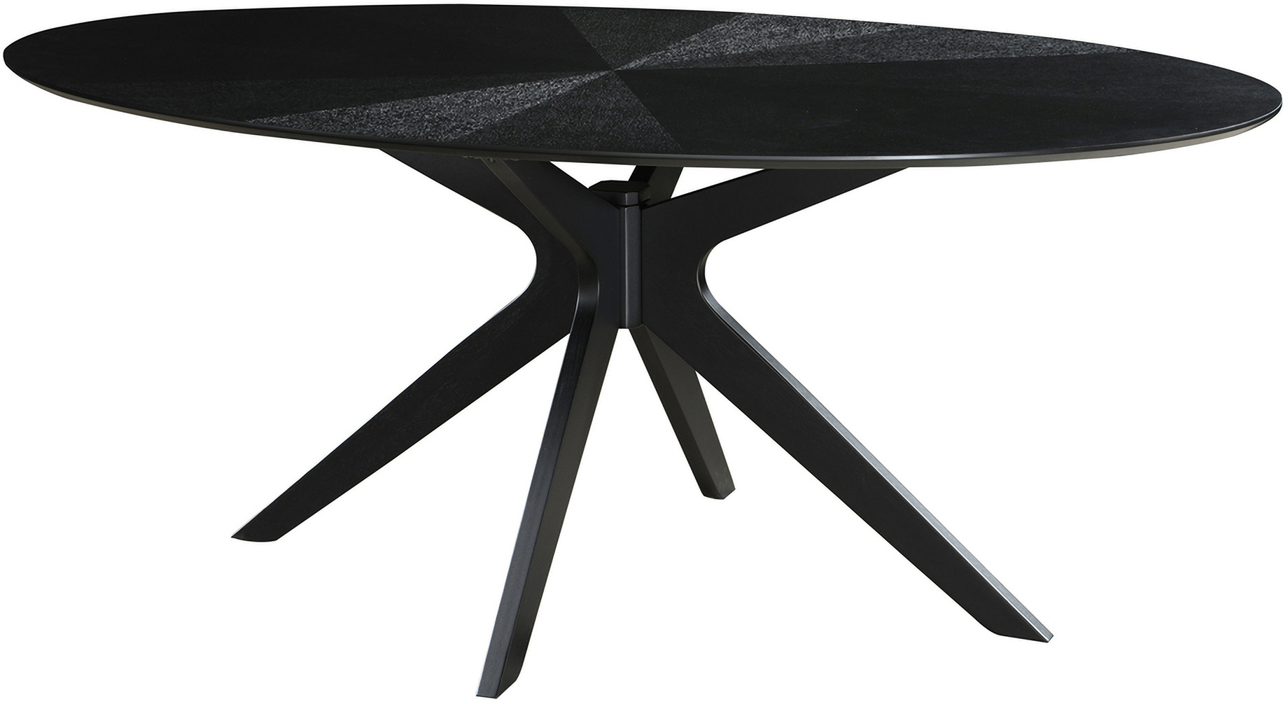 Brockton Oval Dining Table In Black by Aeon | 1StopBedrooms