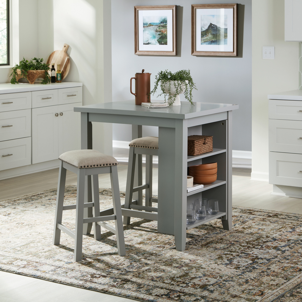 Brook Creek 3 Piece Counter Set In Gray by Liberty | 1StopBedrooms