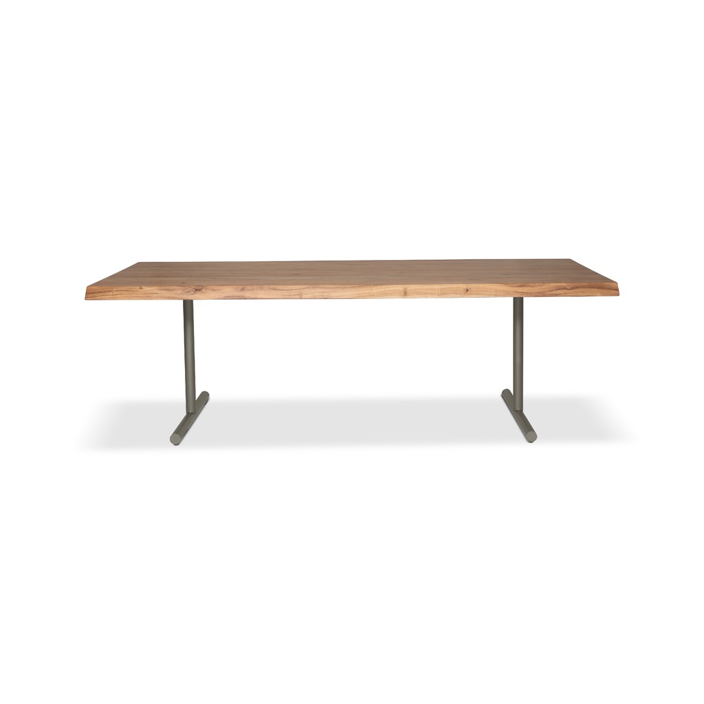 Brooks 116 Inch T Base Dining Table In Teak and Pewter by Urbia ...