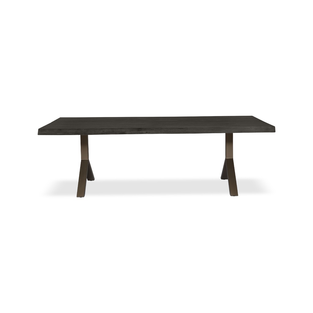 Brooks 116 Inch Y Base Dining Table In Ebony and Brass by Urbia ...