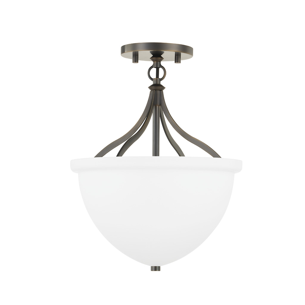 Browne Semi Flush In Distressed Bronze by Hudson Valley Lighting ...