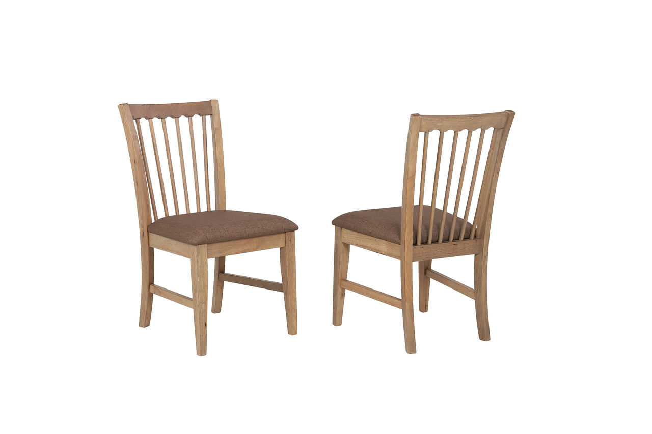 Brownstone Spindle Back Side Chair In Warm Brown - Set of 2 by ECI ...