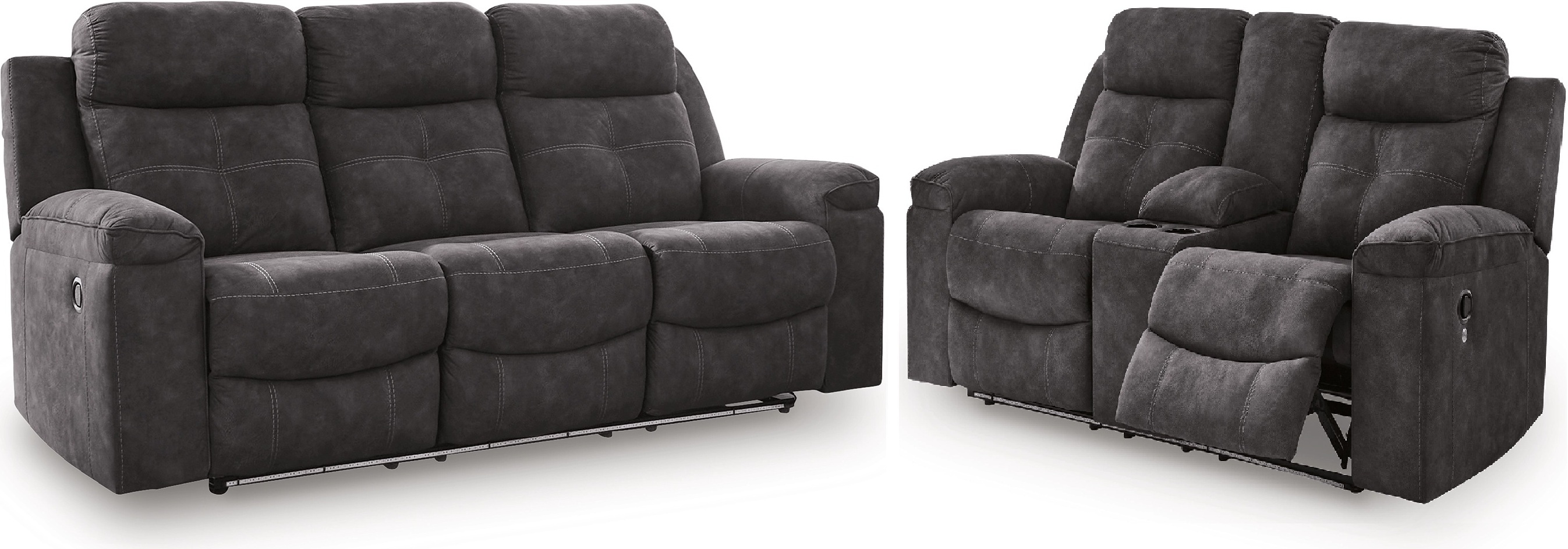 Brysonview Reclining Living Room Set In Charcoal by Ashley Furniture ...