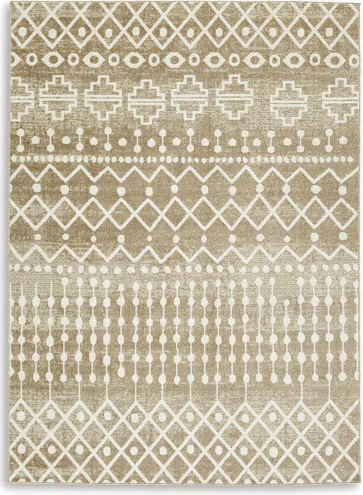 Bunchly Brown and Cream Medium Rug by Ashley Furniture | 1StopBedrooms