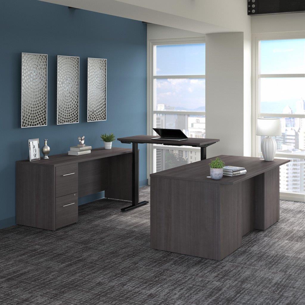 Bush Business Furniture Office 500 72W Height Adjustable U Shaped ...