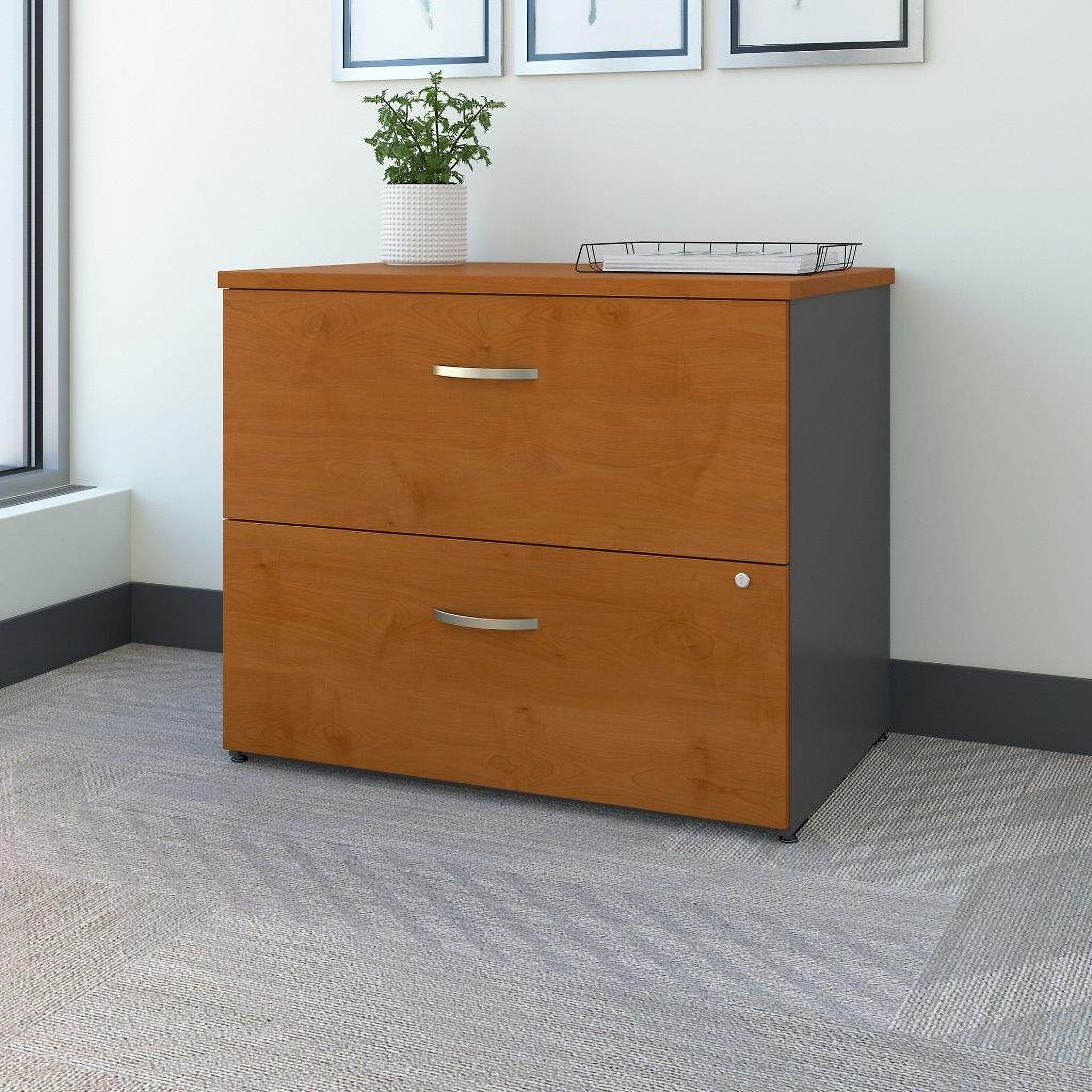 Bush Business Furniture Series C Lateral File Cabinet in Natural Cherry ...